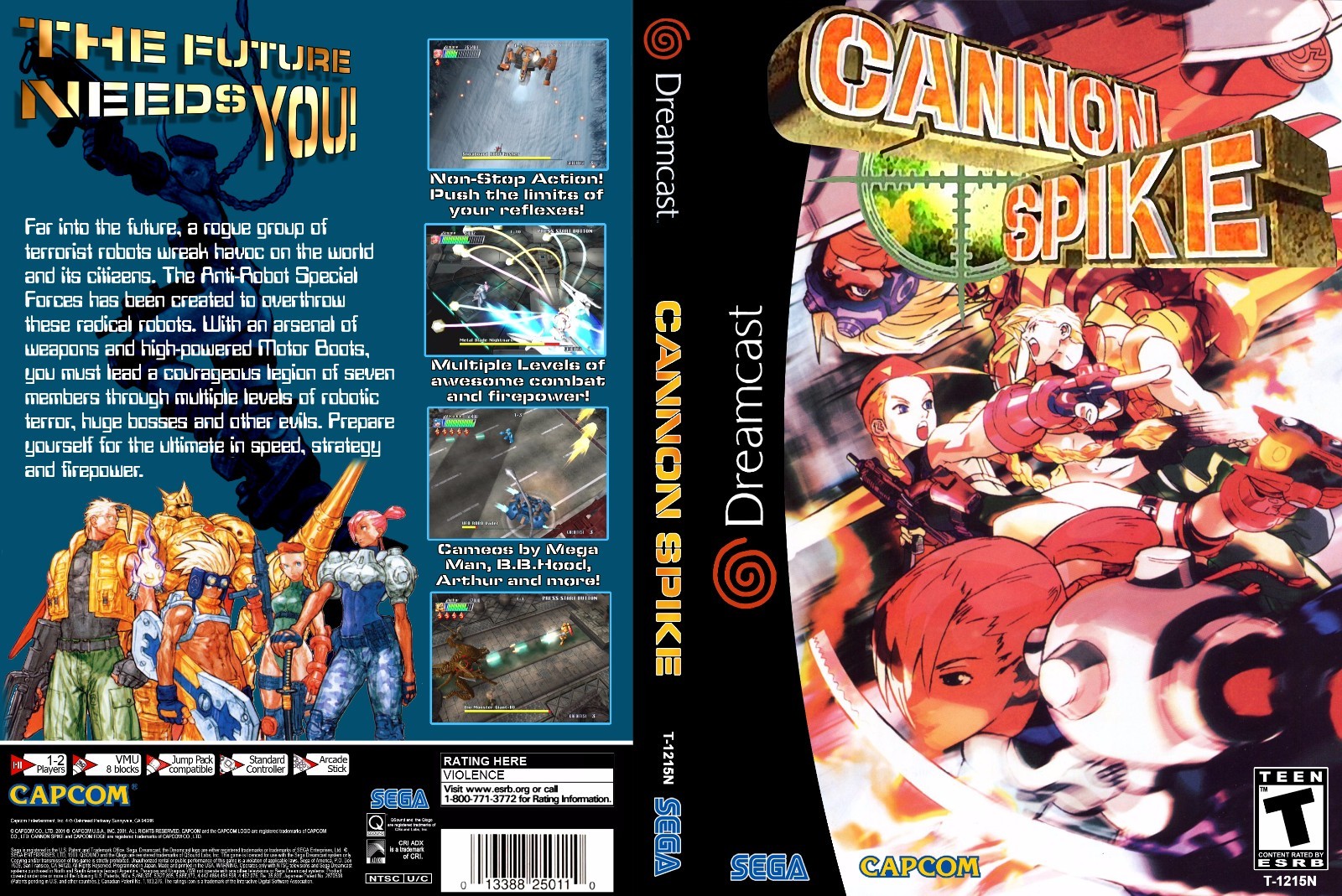 - Cannon Spike Dreamcast Eng Version Box Art Case Insert Cover Only | eBay