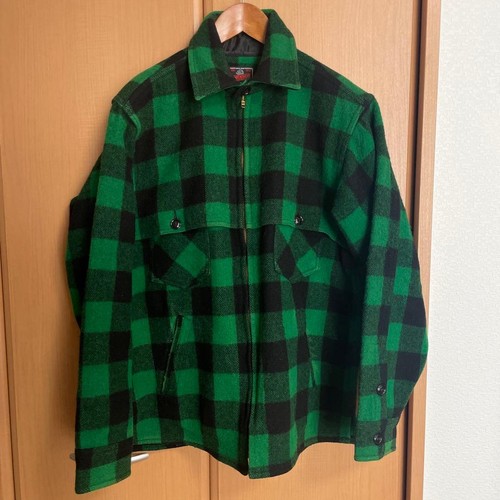 Johnson Woolen Mills Mackinaw Cruiser Buffalo Check Green Black M | eBay