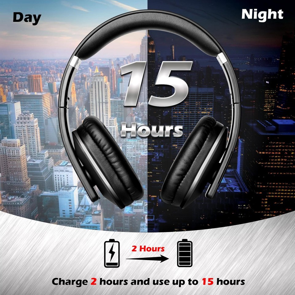 Bluetooth Headset Wireless Folding Wireless Headphones - August EP650 ...
