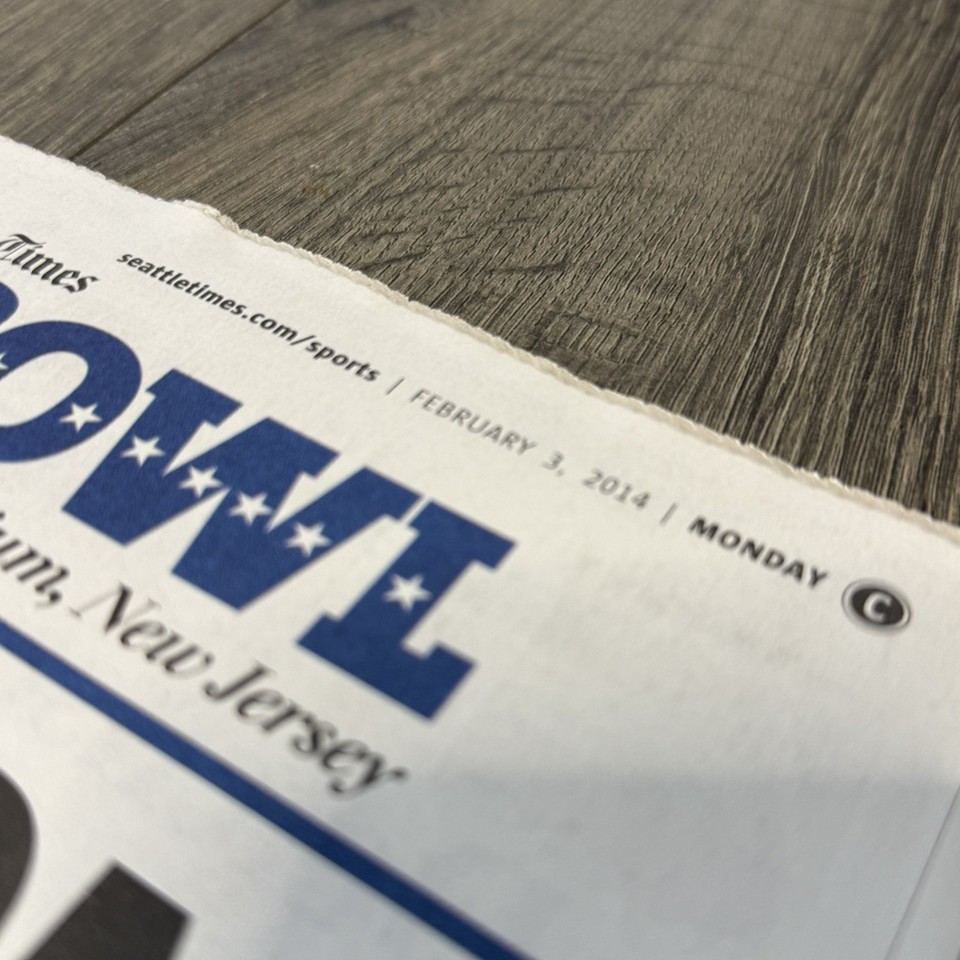Seahawks Super Bowl - CHAMPS! Seattle Times Newspaper (2/3/14) Complete ...