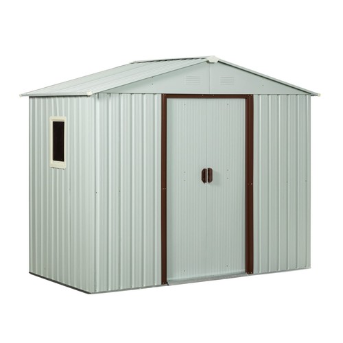 8FT x 4FT Outdoor Storage Shed with Window and Lockable Door, Garden ...