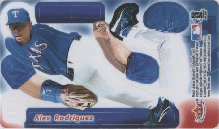 2003 Fleer MLB 3-D Stars - Alex Rodriguez Fielding, Blue Jersey ...
