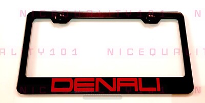Denali Stainless Steel Black Finished License Plate Frame Holder | Black