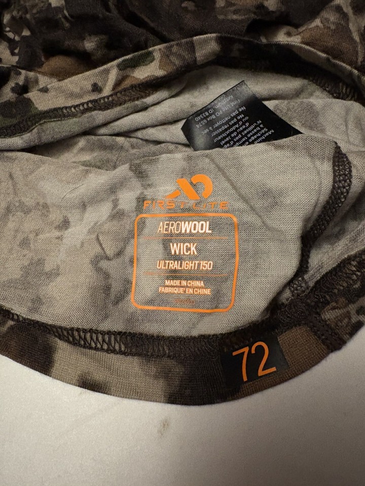 First Lite Aerowool Neck Gaiter Fusion Camo | eBay