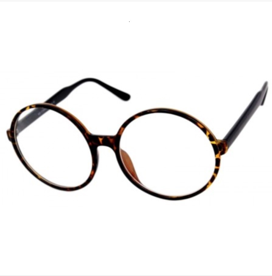Oversized Glossy Round Circle Clear XL BOHO Huge Glasses Eyeglasses ...