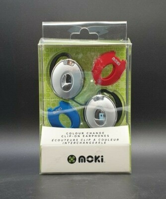 New Sealed Moki Brand Cool Colour Change Clip On Earphones Headphones ...