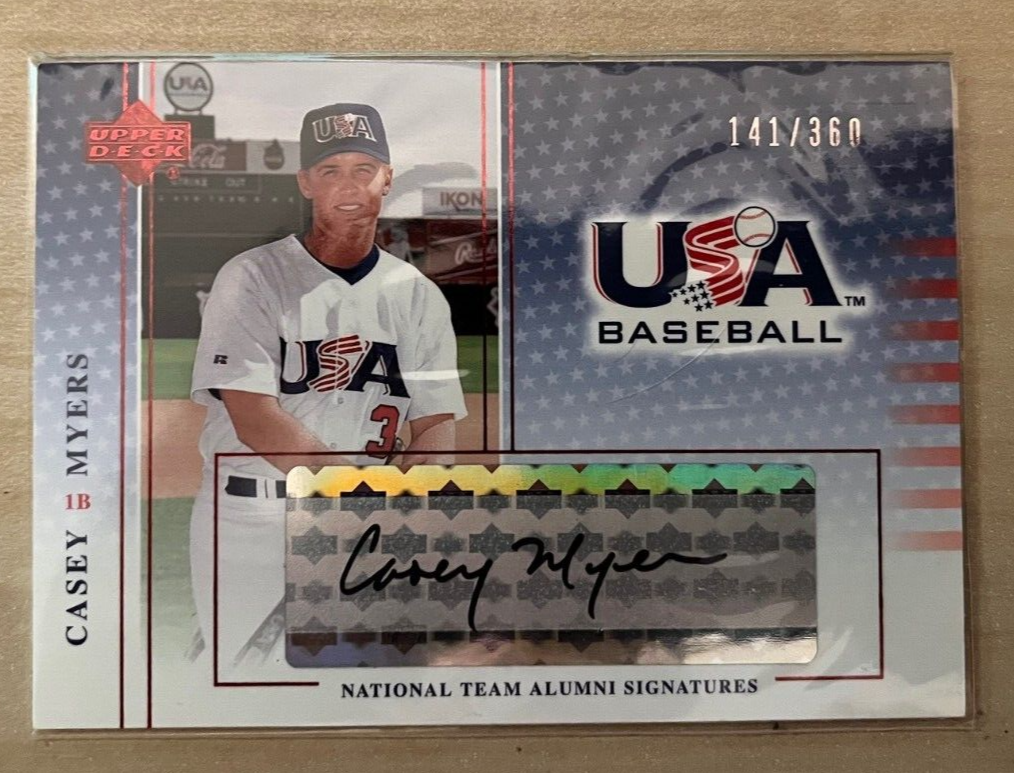 2005 USA Baseball Casey Myers Autograph 141/360 | eBay