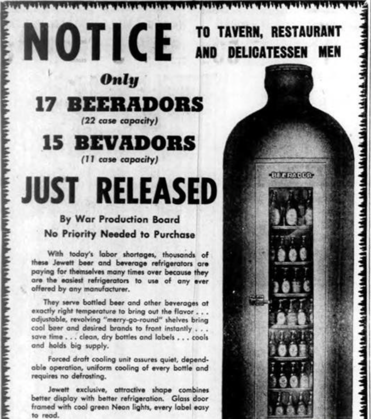 Bevador / Beerador Vintage Merchandiser Refrigerator -beer bottle shape ...
