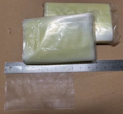 Plastic Clear Bags, Flat Open Top, Poly Bag 5"x8"x3Mil, ~100 Total bags ...
