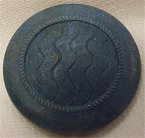 2 Vintage Buttons Cadel Blue Plastic Swirl Rope Border Art Deco Coat ...