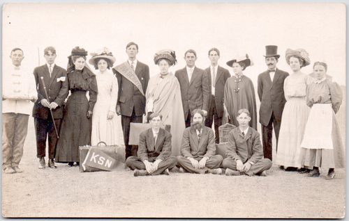 RPPC Postcard KSN Kansas State Normal School c1910 Kappa Alpha ...