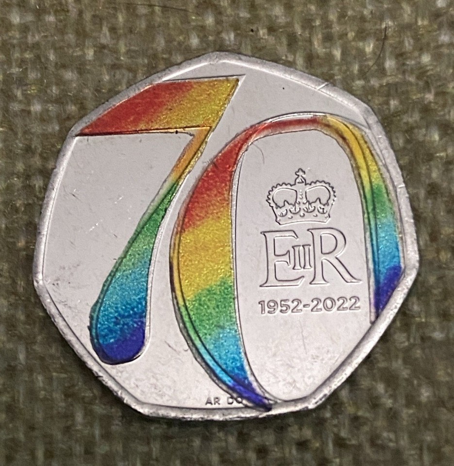 2022 Royal Mint Platinum Jubilee Uk 🇬🇧 50p Fifty Pence Coin ...