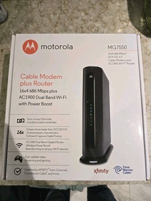 Motorola MG7550 Cable Modem AC1900 WiFi Router | eBay