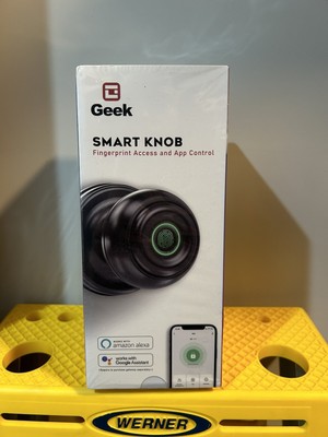 GeekTale Smart Fingerprint Door Knob - Keyless Biometric Bluetooth App ...