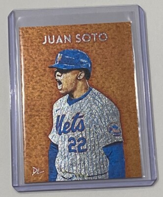 Juan Soto Platinum Plated Artist Signed "New York Mets" Trading Card 1/ ...