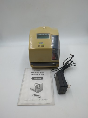 ICON Time Systems SP-250 Electronic Time & Date Stamp Clock Punch Card ...