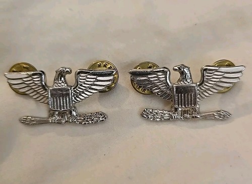 VINTAGE United States Army Colonel Eagle D-22 Military Medal Rank Pins ...
