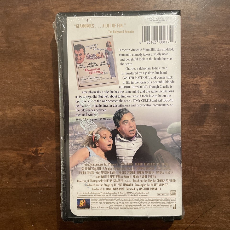 GOODBYE CHARLIE VHS TONY CURTIS, DEBBIE REYNOLDS Clamshell Sealed | eBay