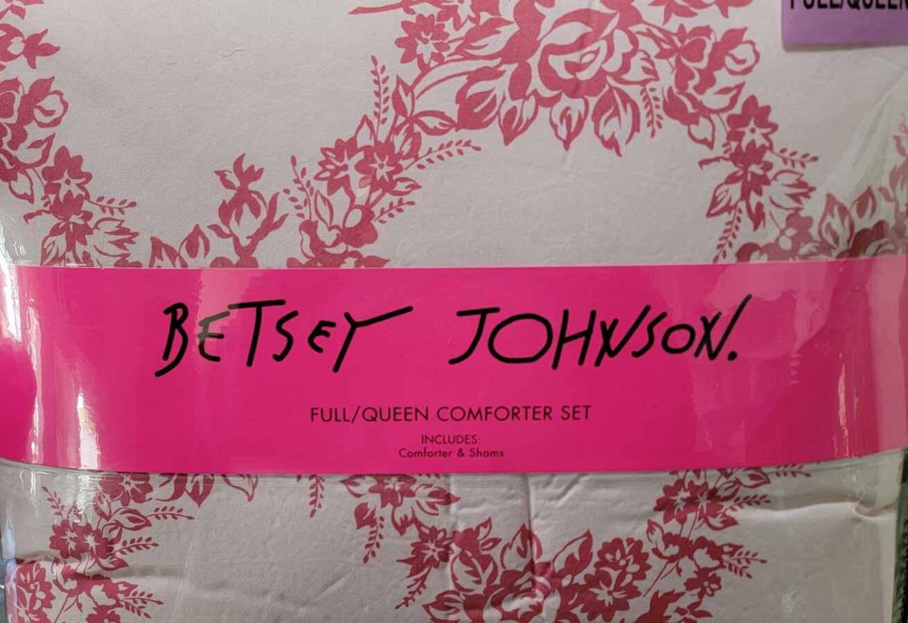 Betsey Johnson Roses 2 Shams Dress Comforter Set Full / Queen | eBay