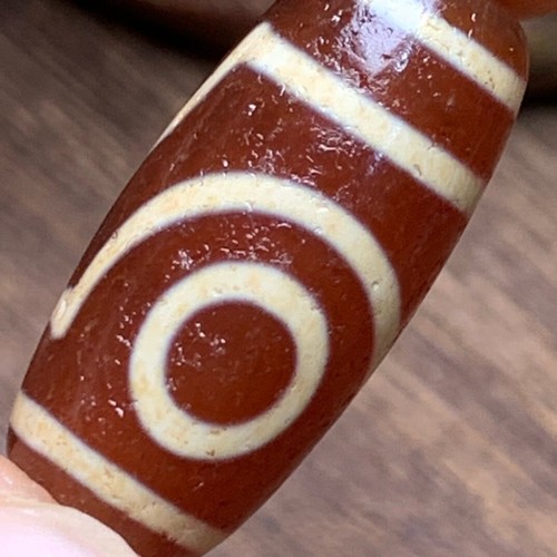 Fine weathered old agate red meat high oil paste two eyes day beads | eBay
