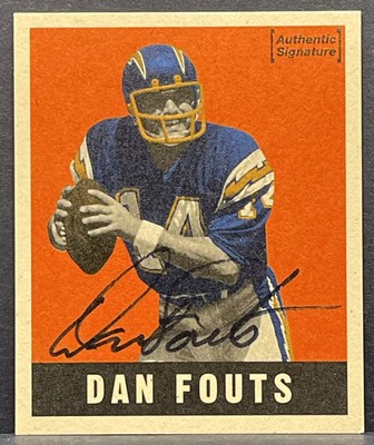1997 Leaf Reproductions Dan Fouts On Card Auto /1948 Authentic ...