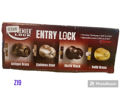 Premier Lock EL11C Matte Black Keyed Entry Door Knob 2 SC1 Keys Thumb ...