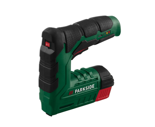 Parkside Cordless Nailer Stapler Nail Gun Tacker 4V Li-Ion -PAT 4 D6 ...