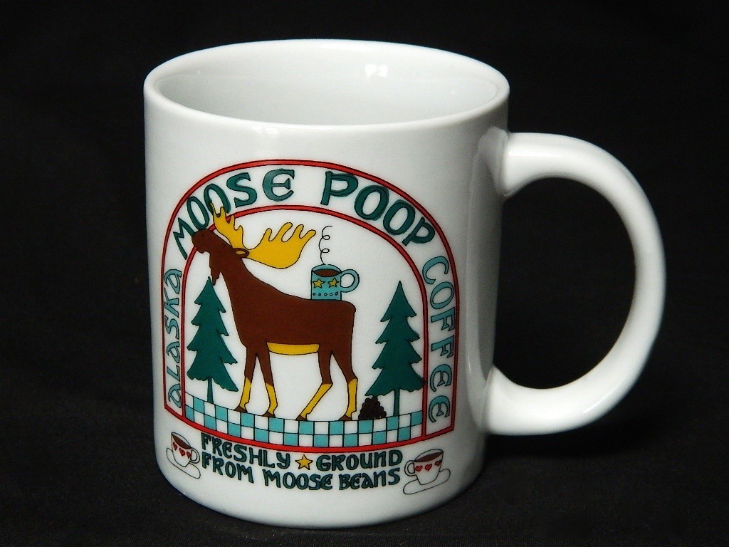 Alaska Moose Poop Freshly Ground Coffee Beans Mug Cup Travel Souvenir ...