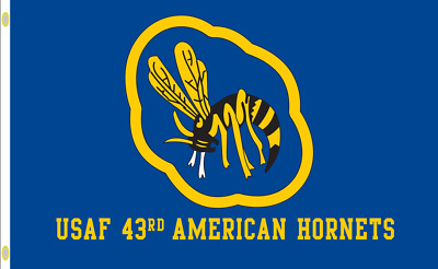USAF 43rd Fighter Squadron "american Hornets" 3x5 Ft Single-sided Flag ...