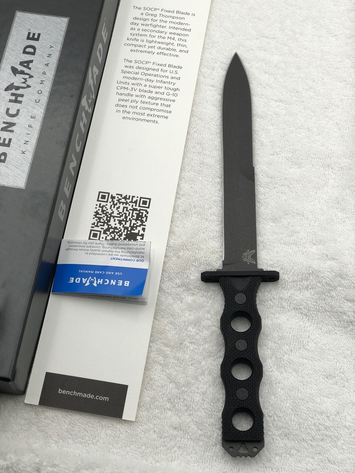 Benchmade 185BK Prototype SOCP Fixed Blade Knife NIB Made In USA | eBay