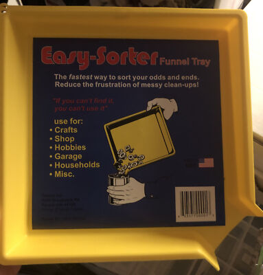 SORT FUNNEL POUR TRAY Small Parts Plastic Organizer Easy Sorter TEERCO ...
