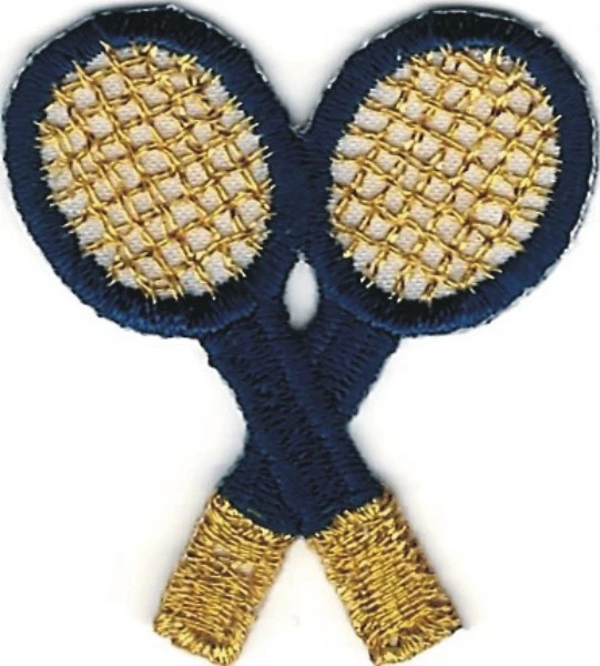 Crossed Tennis Rackets Blue