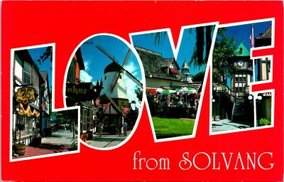 Solvang CA Welcome Windmills Postcard unused (24061) | eBay