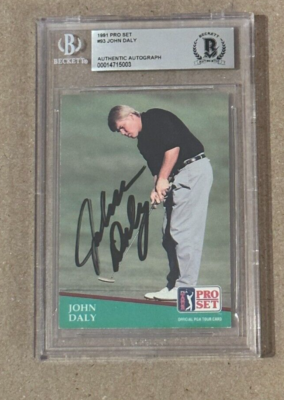 JOHN DALY SIGNED 1991 PRO SET RC BECKETT BAS PGA MASTERS | eBay