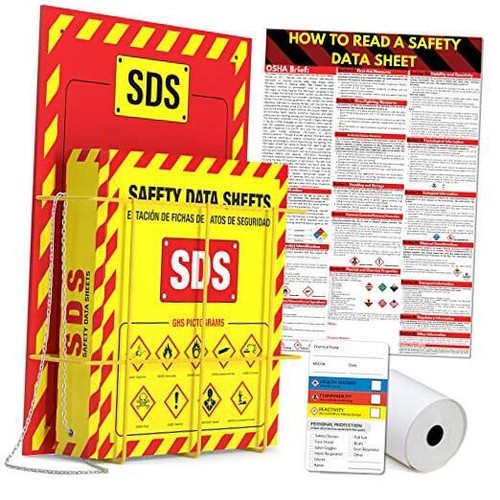 MSDS Wall Station - 3 Inch 3 Ring Material Safety Data Sheet Binder with SDS | eBay