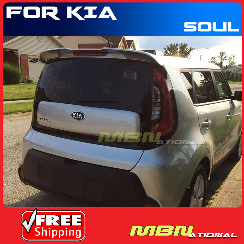 Spoiler Aero Wing For 14-19 Kia Soul Flush Deck Mount Primer ABS Rear ...