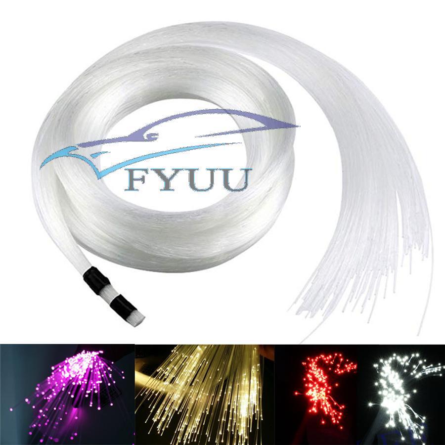 100 Pcs 0.75mmx3M End Glow Plastic Fiber Optic Cable Auto Car Ceiling ...
