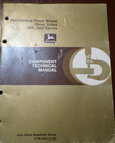 John Deere Mechanical Front Wheel Drive Axles APL-300 Component ...
