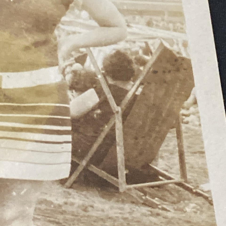 1920s Pretty Busty Woman Girl Swimsuit Bathing Suit Beach Posing Old ...