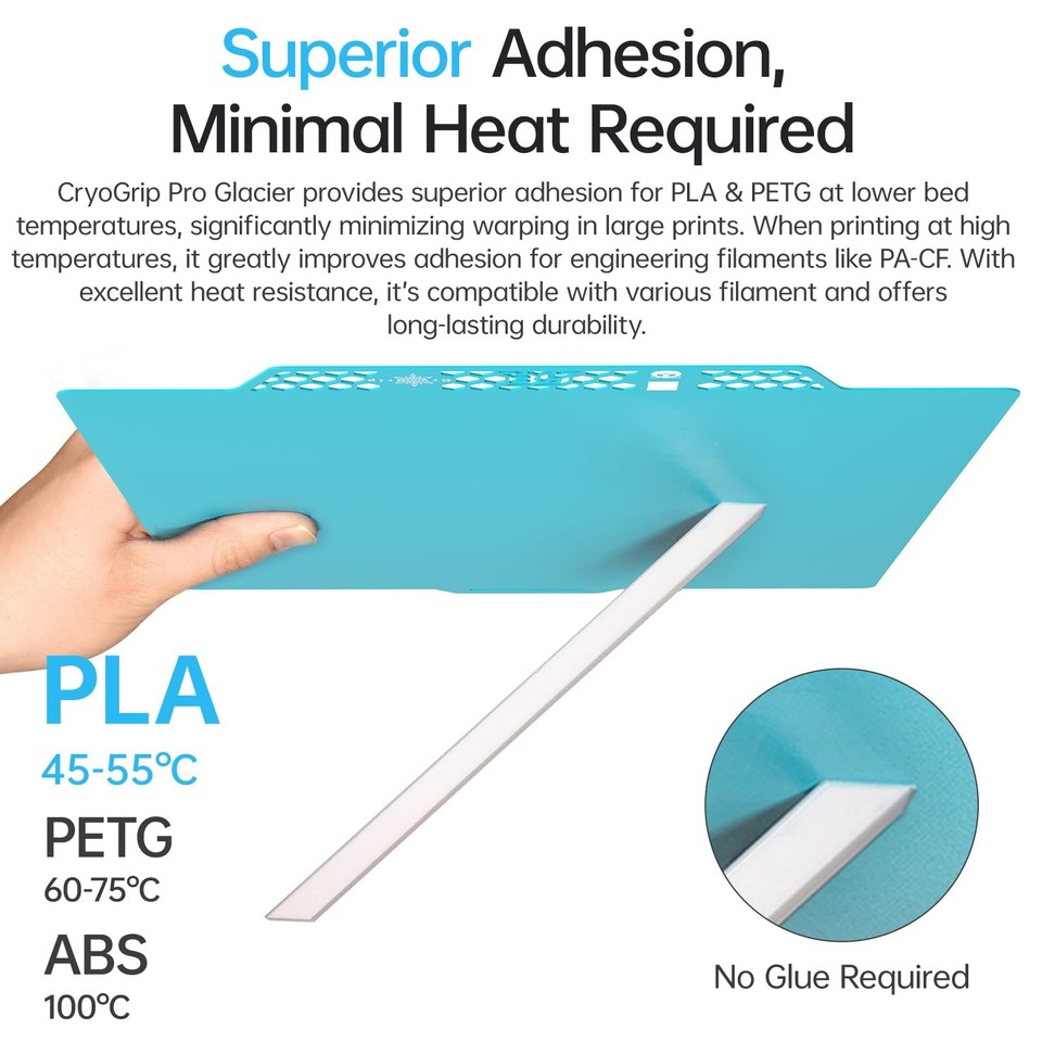 BIQU CryoGrip Pro Glacier Panda Build Plate for Bambu-Lab P2S P1S 257 ...