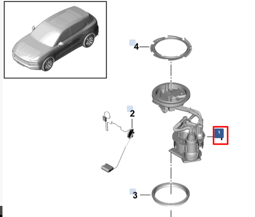 PORSCHE CAYENNE 9Y0 Fuel Tank Pump 95891908700 NEW GENUINE | eBay