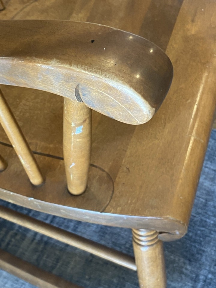 Vintage, S. Bent & Bros, Colonial, Adult Hard Wood Maple Rocking Chair ...