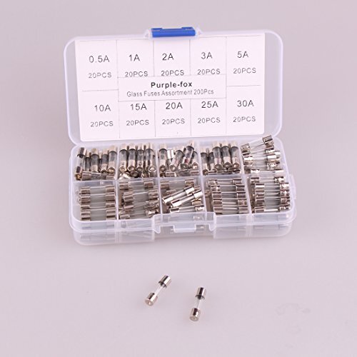 Glass Tube Fuses 200Pcs Fast Blow Car Electric Glass Tube Fuses Kit ...