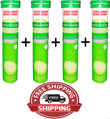 4 x 20 OPTISANA MAGNESIUM EFFERVESCENT TABLETS | eBay