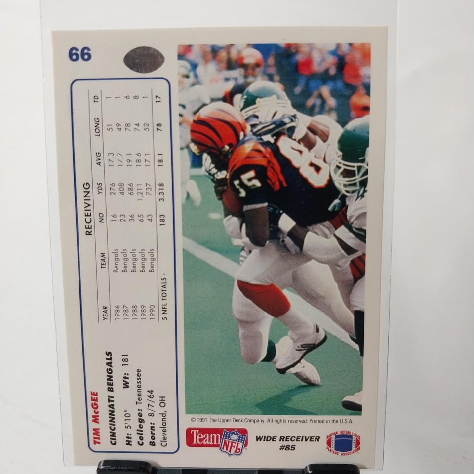 1991 Upper Deck - Tim McGee #66 Cincinnati Bengals | eBay