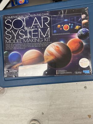 4M 3D Glow in the Dark Solar System Mobile Model Making Kit Planets ...