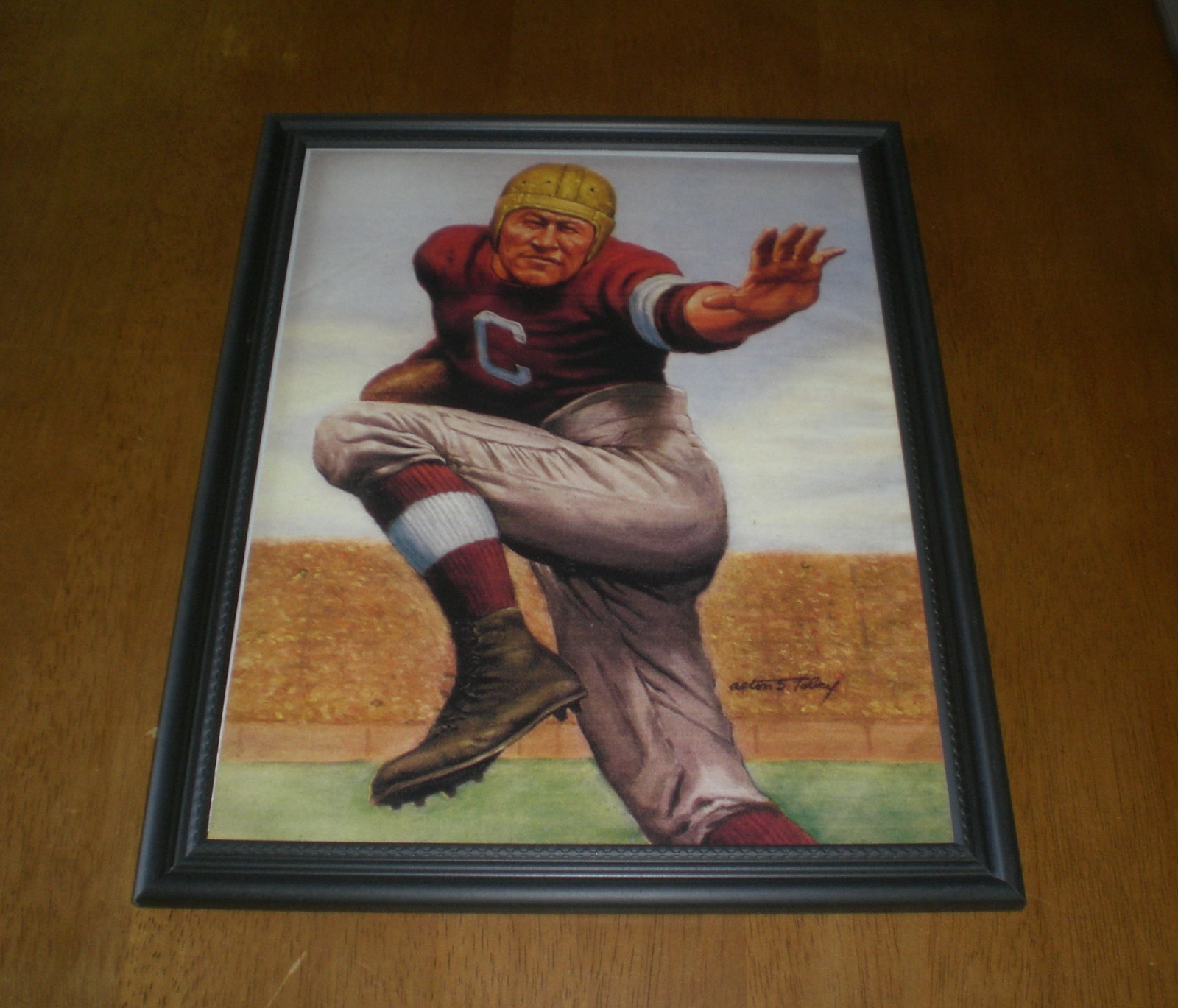 1958 CARLISLE JIM THORPE FRAMED COLOR PRINT | eBay