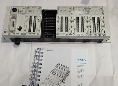 Festo CPX 197330 TERMINAL W/ CPX-FB32 541302 / X4 CPX-AB-8-KL-4POL ...