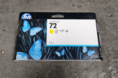 HP C9373A Genuine Ink Cartridge HP 72 Yellow Ink 130ml in Box 2018 Exp ...