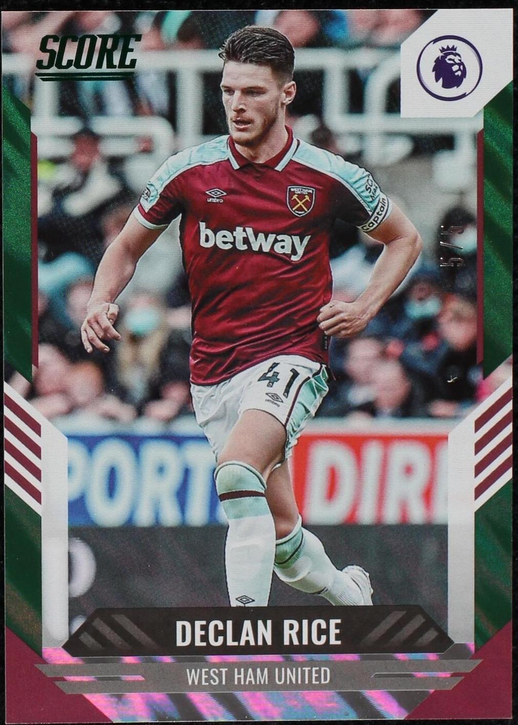 2021-22 Panini Score Premier League - Declan Rice #146 Green Lava /5 ...